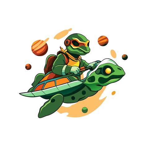 Premium Vector Turtle In Space