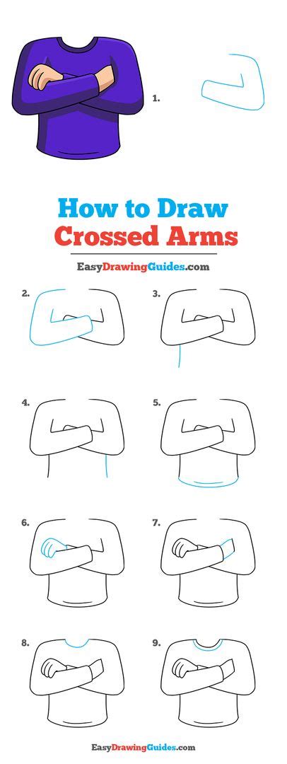 How To Draw Crossed Arms Really Easy Drawing Tutorial Drawing
