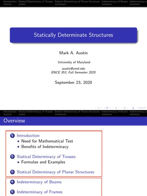 Analysis Statical Determinacy Part03 Pdf Truss Indeterminacy Philosophy