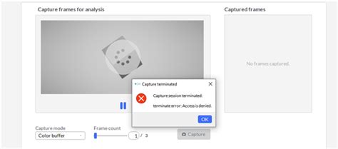 Frame Advisor Capture Terminated When Click Analyze Button Mobile