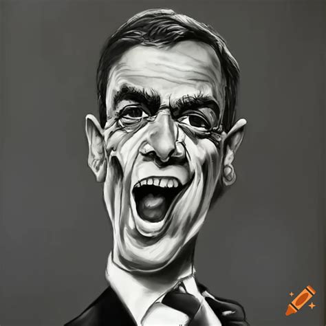 Caricature Of Pedro Sánchez Laughing In Congress On Craiyon