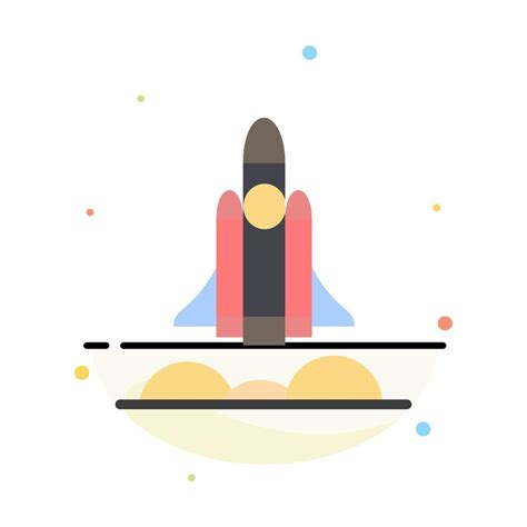 Unicorn Startup Business Rocket Startup Abstract Flat Color Icon