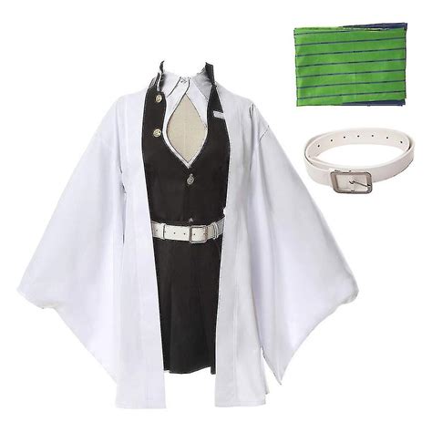 Demon Slayer Cosplay Outfit Women Adults Kanroji Mitsuri Fancy Dress Up Anime Kimetsu No Yaiba