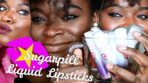 New Sugarpill Pretty Poison Liquid Lipsticks Swatches And Review Youtube