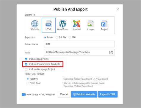 E Commerce In HTML Nicepage Help Center