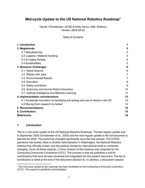 Us National Robotics Roadmap Mid Cycle Update
