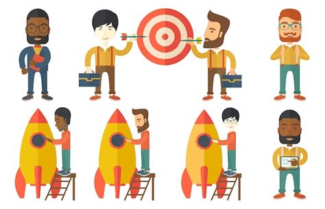 Premium Vector Vector Set Of Illustrations With Business People