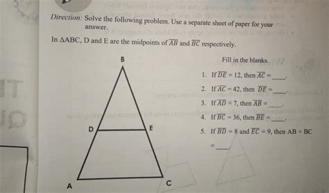 Solved Direction Solve The Following Problem Use A Separate Sheet Of