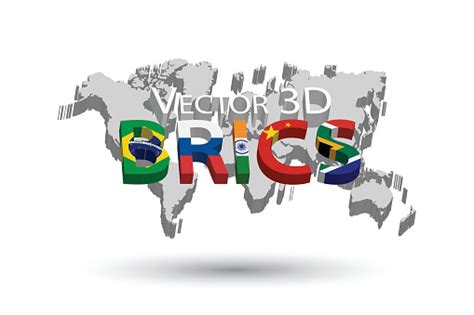 Карта Мира Брикс И 3d Ассоциация 5 Стран Бразилия Россия Индия