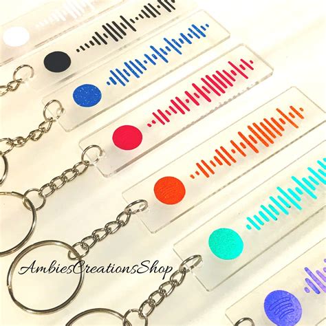 Song Code Keychain Scannable Playlist Song Keychain Music Code