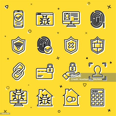 ตั้งค่าการป้องกันรหัสผ่าน การจดจําใบหน้า โล่ที่มีผนังอิฐ สร้างหน้าจอ