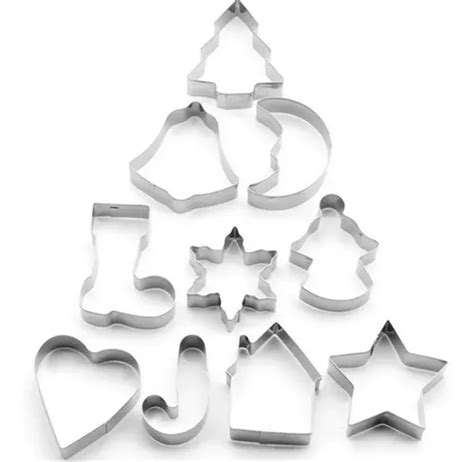Set 10 Molde Cortador Galleta Navidad Acero Inoxidable MercadoLibre