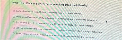 Solved What Is The Difference Between Surface Level And