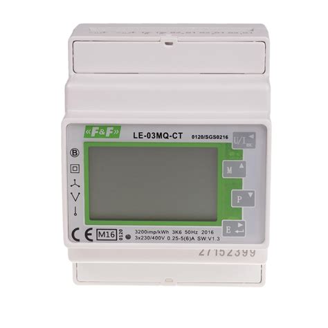 F F LE 03MQ CT Stromzähler 3Phasen 3x230V bis 400V bidirektional RS 4