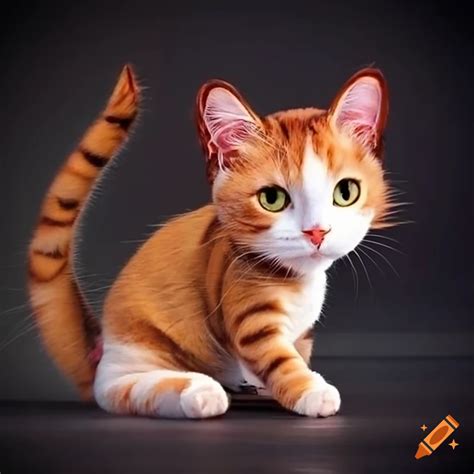 Cute Calico Cat With Pumpkin Theme On Craiyon