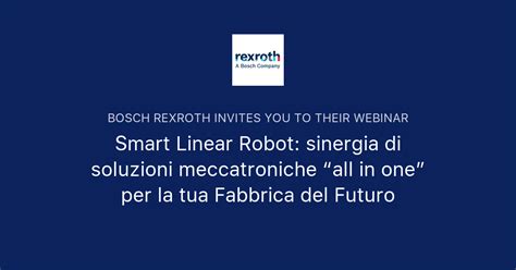 Smart Linear Robot Sinergia Di Soluzioni Meccatroniche “all In One