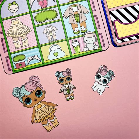 Бумажные куклы лол набор с одеждой Бумажные куклы