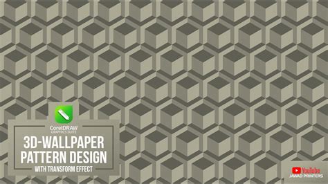 3d Wallpaper Pattern Design With Transform Effect In Coreldraw Coreldraw Tutorial Youtube