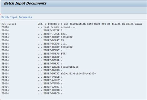 RFBIBL00 Error SAP Community