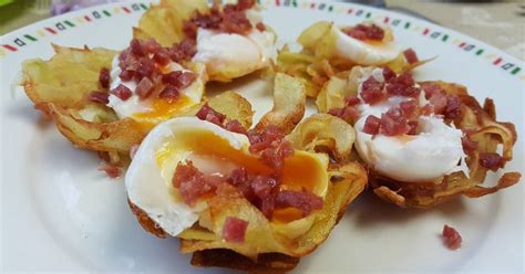 Tapa De Patatas Fritas Huevo Y Jamón Receta De Milandebrera Cookpad