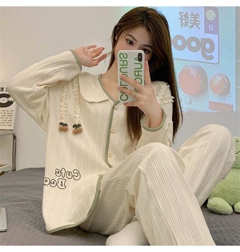 산리오 시나모롤 잠옷 티셔츠 파자마 굿즈 여성 봄 가을 순면 긴팔 겨울 전면 입기 빅사이즈 홈웨어 세트 티몬