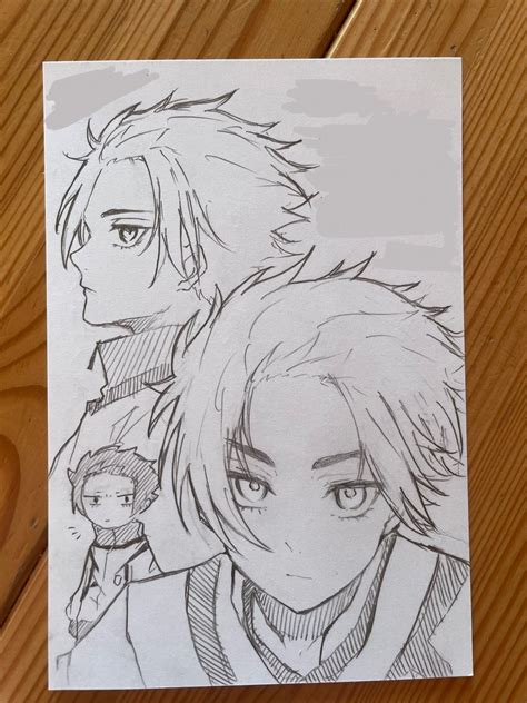 「年賀状 友達に冴ちゃん描いた ブルーロック 」こたの漫画