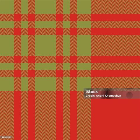 빨강 올리브 그린의 축제 격자 무늬 패턴 질감이 있고 현대적인 트위스트가 가미된 전통적인 타탄 계절별 디자인 배경 또는 질감에 적합합니다 0명에 대한 스톡 벡터 아트 및