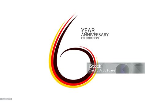 6 주년 기념 축하 Icontype 다채로운 선 벡터 6 번째 생일 아이콘 6 숫자 디자인 배너 템플릿 초대 카드 포스터 티셔츠에 대 한 아이콘 번호 요소 그래픽 디자인