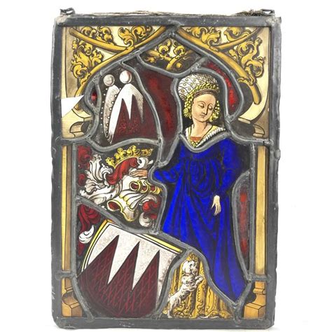 Lot 227 A Stained Glass Panel 17th18th Century