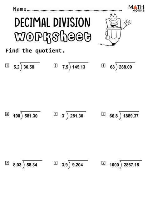 Decimal Practice Worksheet