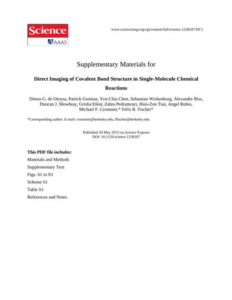 Pdf Direct Imaging Of Covalent Bond Structure In Single Molecule