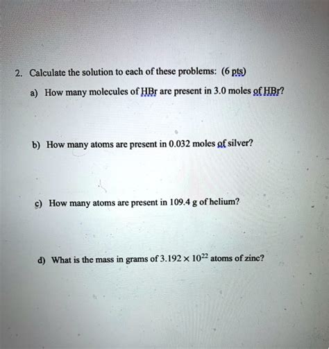 SOLVED Calculate The Solution To Each Of These Problems 6 Pts How