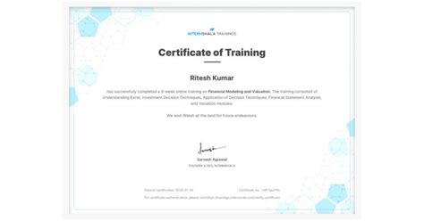 ritesh kumar on linkedin successfully completed the financial modeling