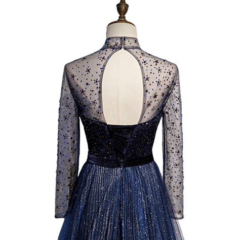 Plus Size Shiny Stars Long Sleeve Gown Hello Curve