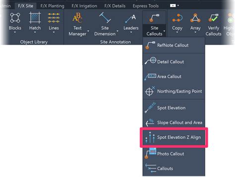 Spot Elevation Z Align
