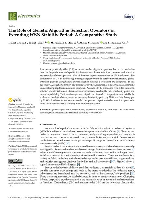 Pdf The Role Of Genetic Algorithm Selection Operators In Extending