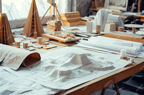 Premium Photo Comprehensive Architectural Blueprints And Scale Models