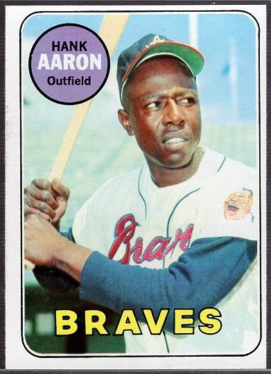 Lot Detail 1969 Topps Bb 100 Hank Aaron Braves
