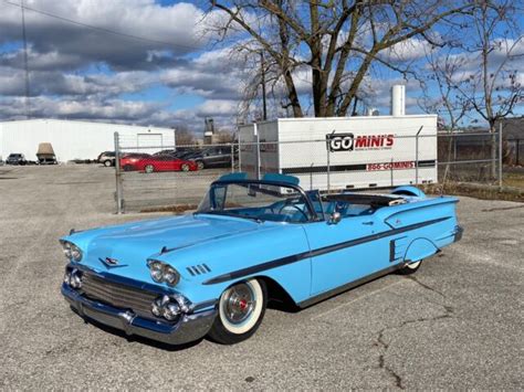 1958 Chevrolet Impala Convertible Blue RWD Automatic Impala For Sale