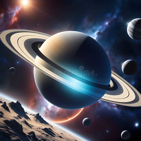 Planets In Space Ai Generatet Stock Illustration Illustration Of Planets Aigeneratet 307666738