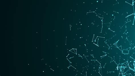 Premium Photo Abstract Connected Dots On Bright Blue Background Technology