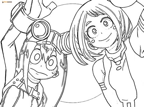 Tsuyu Asui Coloring Pages Coloring Pages