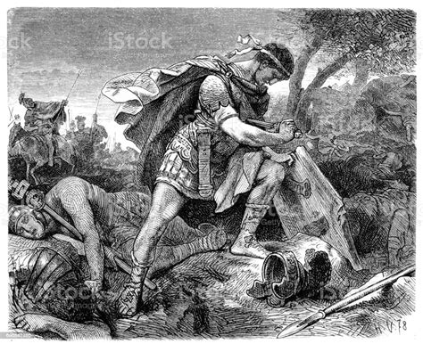 Ancient Rome Heros Suicide Stock Illustration Download Image Now