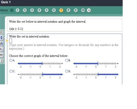 solved write the set below in interval notation and graph