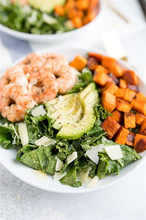 Caesar Salad With Shrimp Eating Bird Food