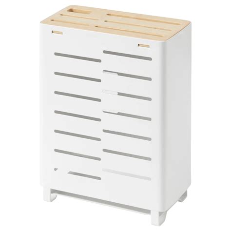 Подставка для ножей - IKEA AVSTEG, 9х17х23 см, бамбук/белый, АВСТЕГ ...