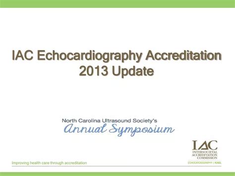 Ppt Iac Echocardiography Accreditation 2013 Update Powerpoint