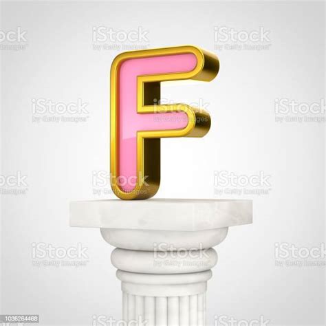황금 편지 F 흰색 배경에 고립 된 흰색 열에 대문자 3차원 형태에 대한 스톡 사진 및 기타 이미지 3차원 형태 고대의 금 금속 Istock