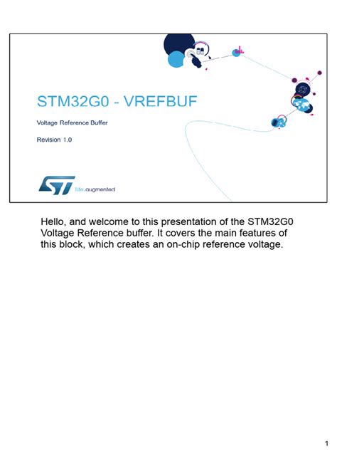 Stm32g0 Analog Voltage Reference Buffer Vrefbuf Pdf Electric Power Electronic Engineering