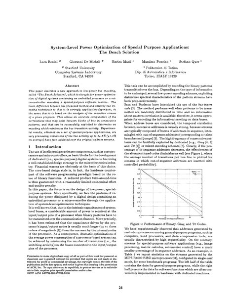 Pdf System Level Power Optimization Of Special Purpose Applications The Beach Solution
